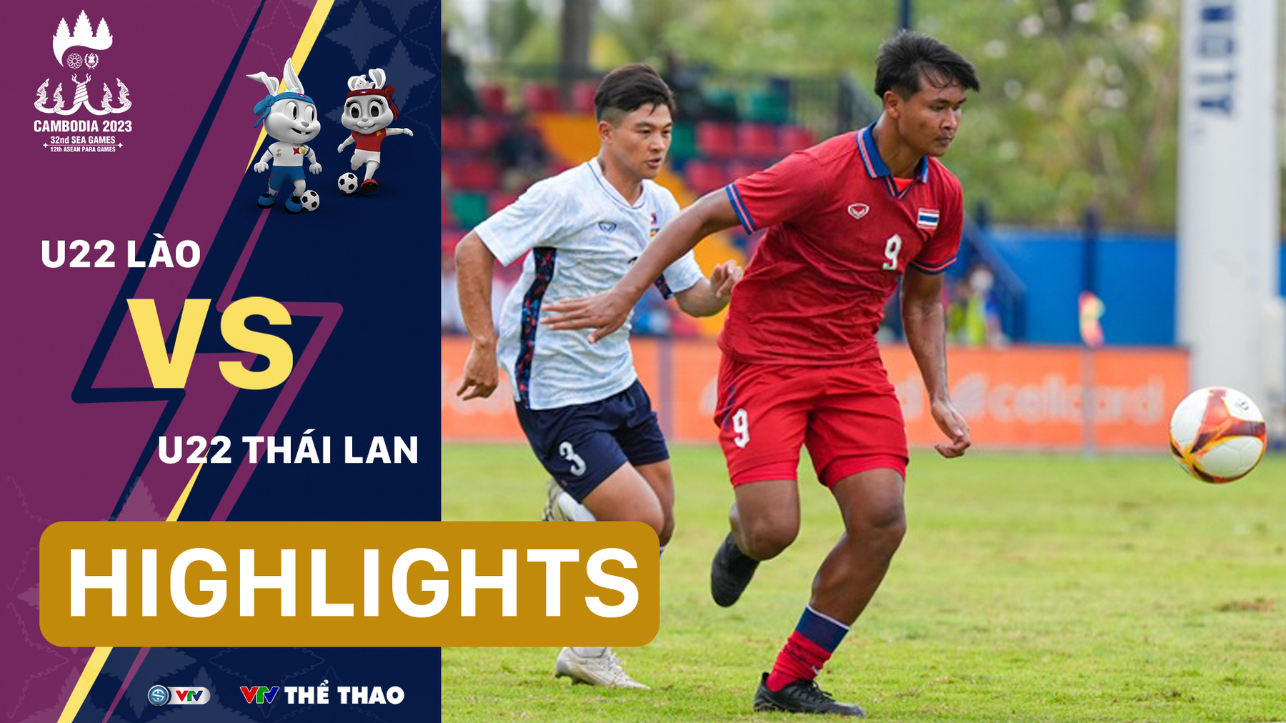 Highlights | U22 Lào 1-4 U22 Thái Lan | Bảng B bóng đá nam SEA Games 32 | VTVgo